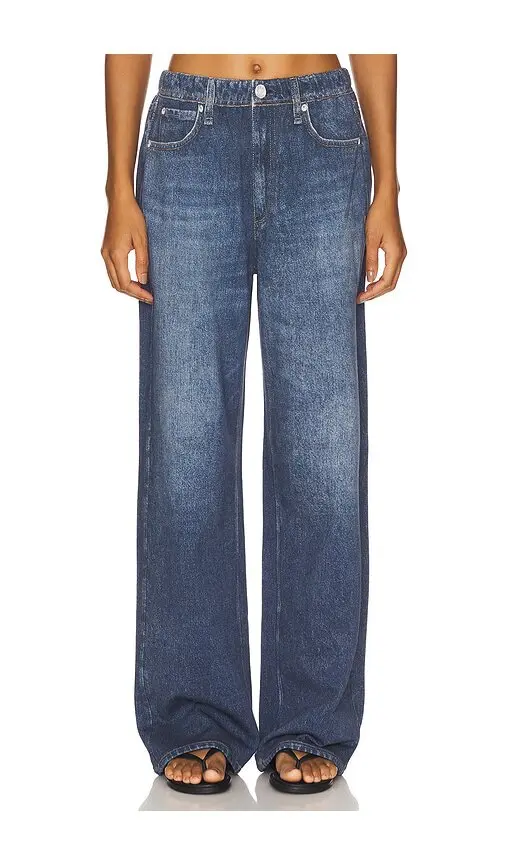 Rag & Bone Rb Miramar Terry Wide Leg Jeans - Blue