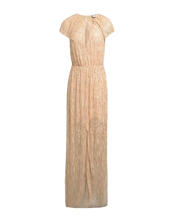 satin slip dress beige Asymmetrical Off Shoulder Tubino Dress - Luxury Evening Dress | Rami Al Ali Cloud Cream & Zephyr / FR 36