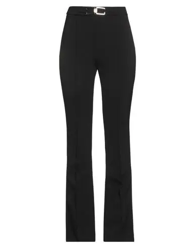 LIU •JO Flared Crepe Pants - Black