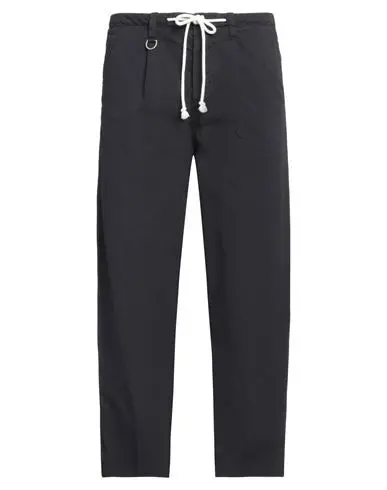 PAOLO PECORA Relaxed Fit Cropped Trousers - Navy
