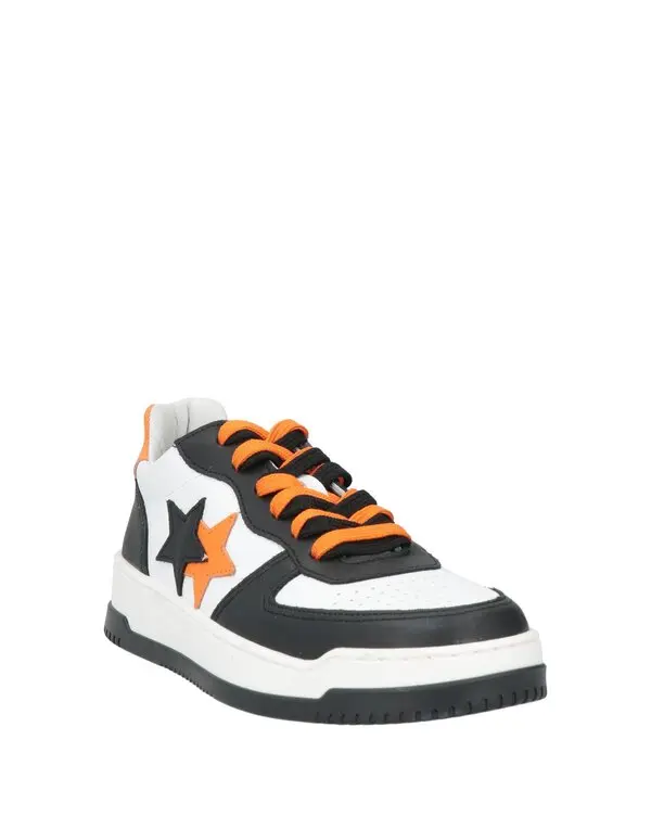2STAR Leather Low-top Sneakers - Black