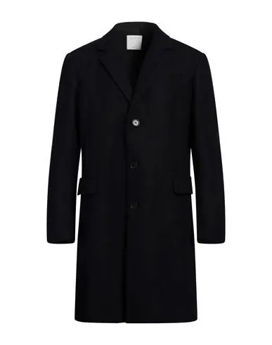 Sandro Felted Single-breasted Coat - Blue