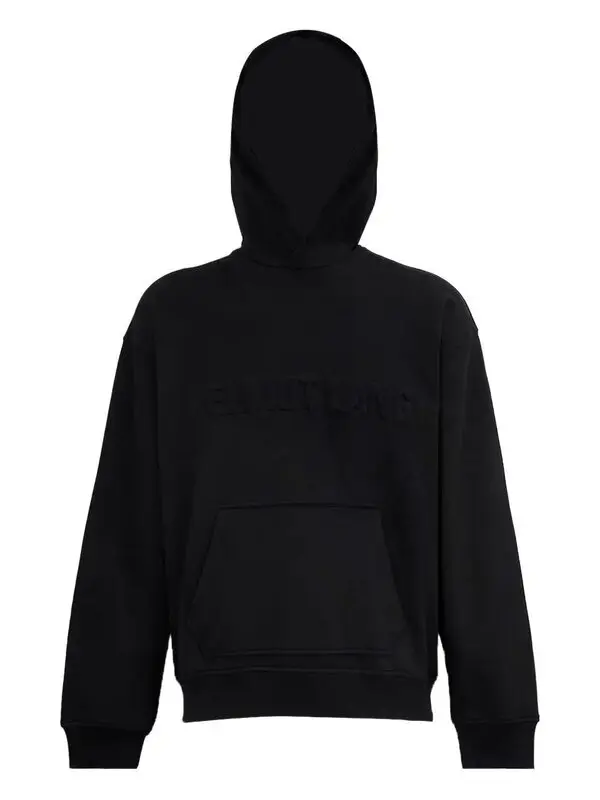 Helmut Lang Embossed Logo Hoodie - Black