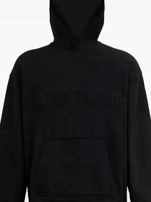 Helmut Lang Embossed Logo Hoodie - Black