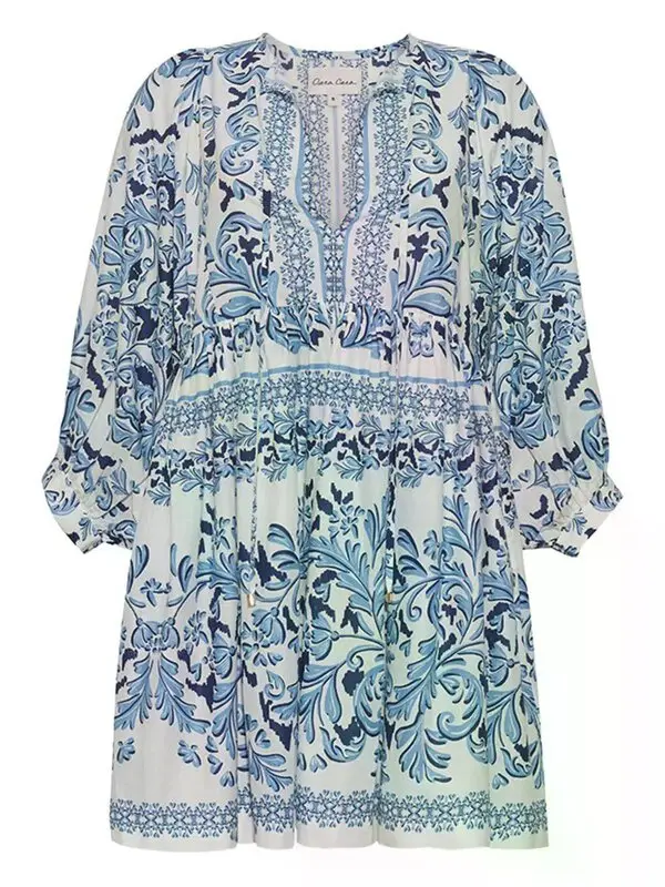Cara Cara Baroque-print Mini Dress