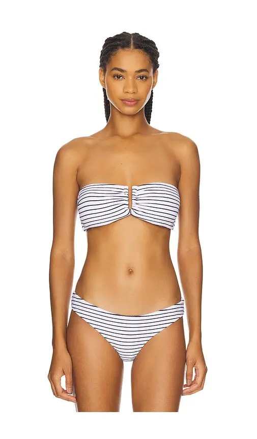 Onia Genevieve Bikini Top - White & Deep Navy