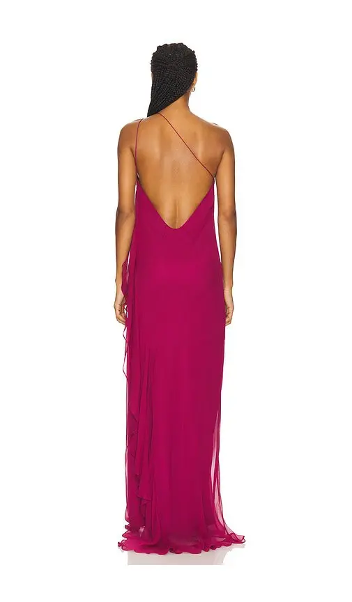 THE SEI One Shoulder Ruffle Gown