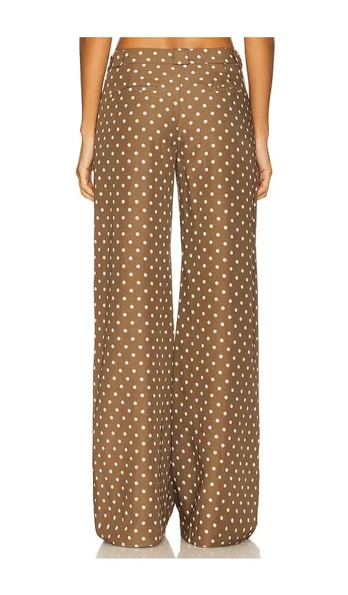 Amanda Uprichard Saddler Pants - Chocolate Brown Polka Dot