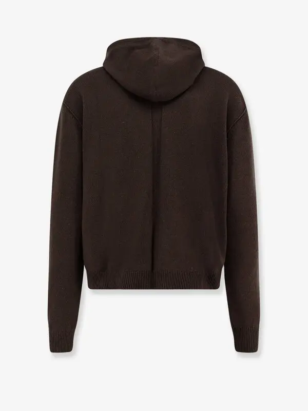 Rick Owens Cashmere Hooded Sweatshirt