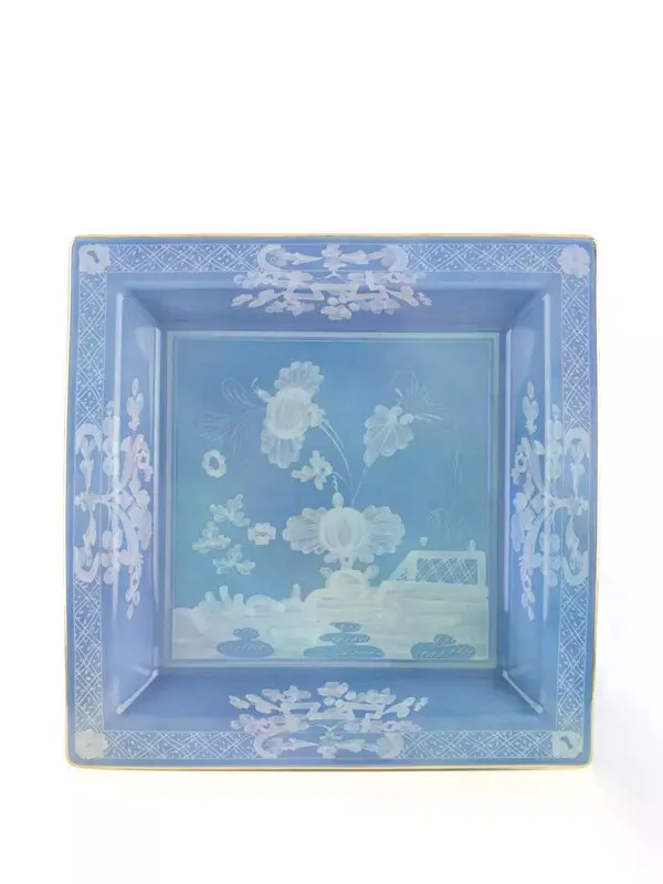 GINORI 1735 Oriente Italiano Floral-patterned Square Tray - Blue