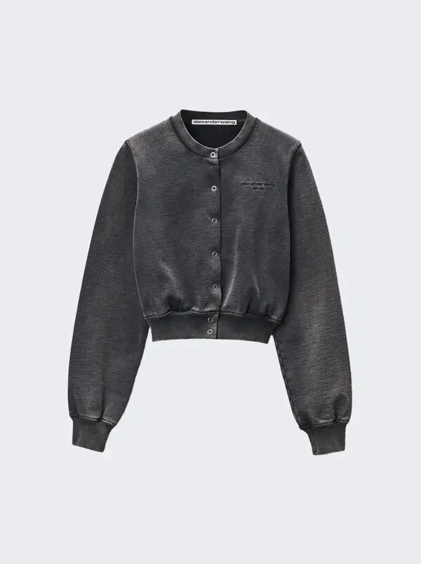 Alexander Wang Shrunken Snap Cardigan