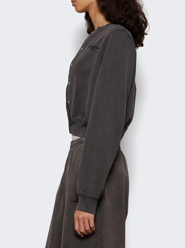 Alexander Wang Shrunken Snap Cardigan