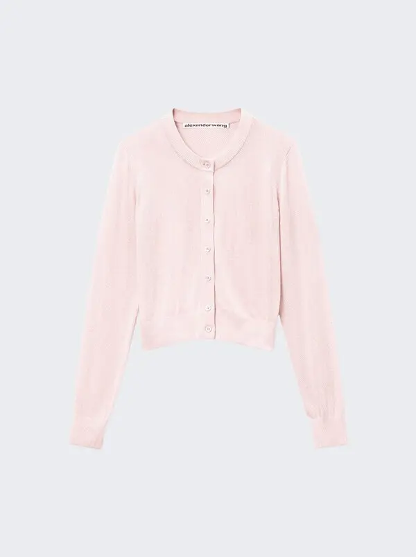 Alexander Wang Cropped Crewneck Cardigan