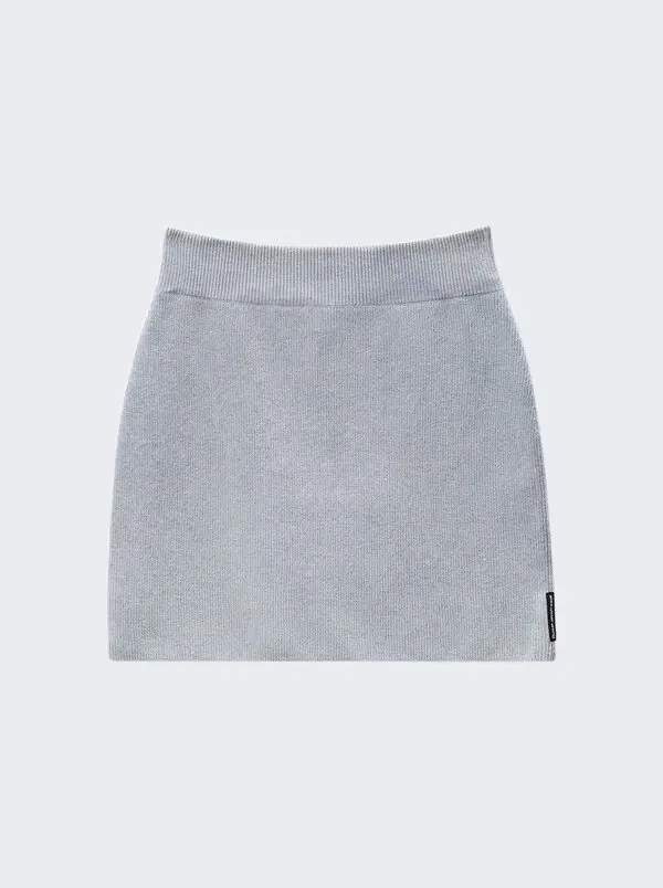 Alexander Wang Mini Skirt With Embossed Logo - Grey