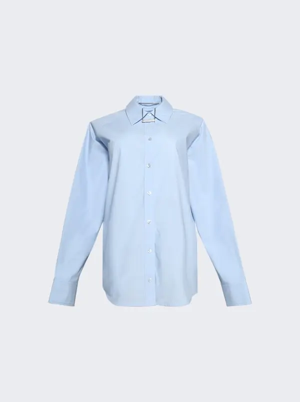 Alexander Wang Oversized Button-down Shirt With Necklace - Blue