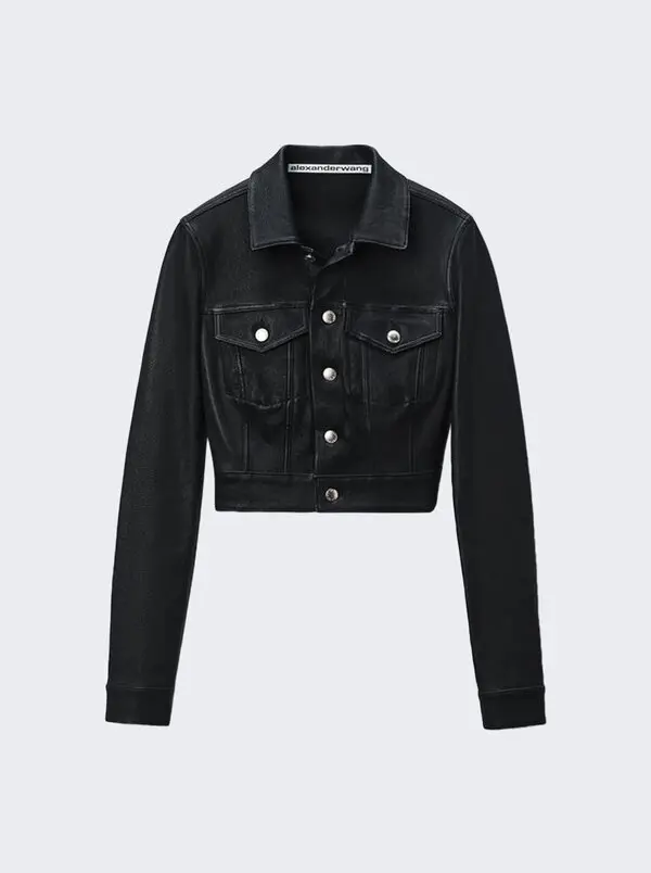 Alexander Wang Shrunken Trucker Jacket - Black