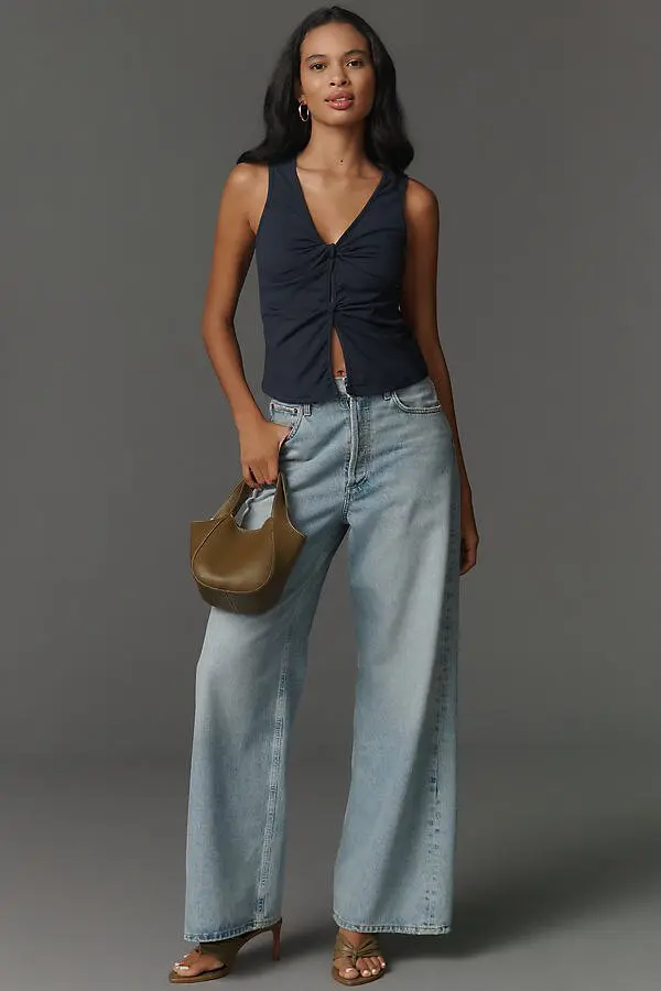 REFORMATION Tefi Knit Tank Top - Midnight
