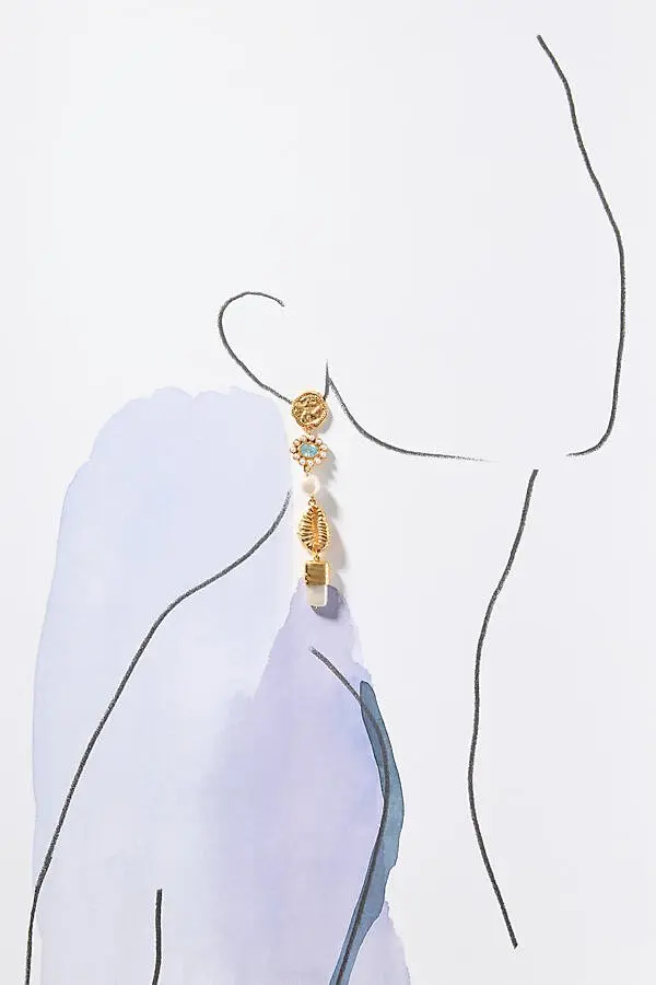 Joanna Laura Constantine Pearl Shell Dangle Earrings