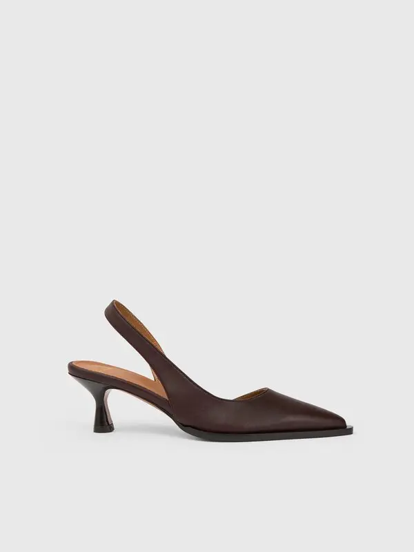 ATP ATELIER Desana Nappa Slingbacks - Walnut