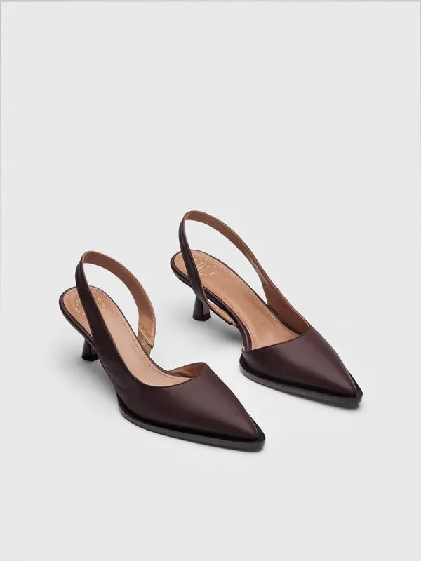 ATP ATELIER Desana Nappa Slingbacks - Walnut