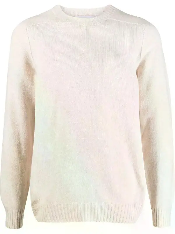 D4.0 Ribbed-trim Virgin Wool Jumper - Neutrals