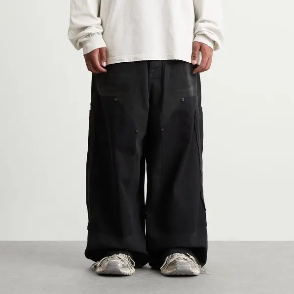 Balenciaga Grunge Ripped Off Baggy Trousers