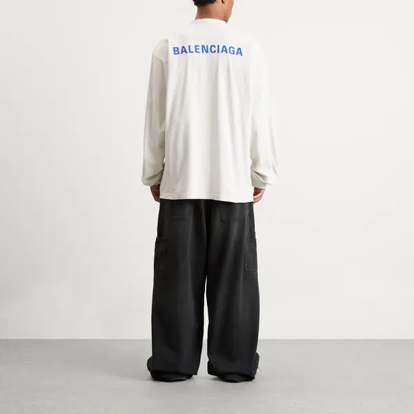 Balenciaga Grunge Ripped Off Baggy Trousers