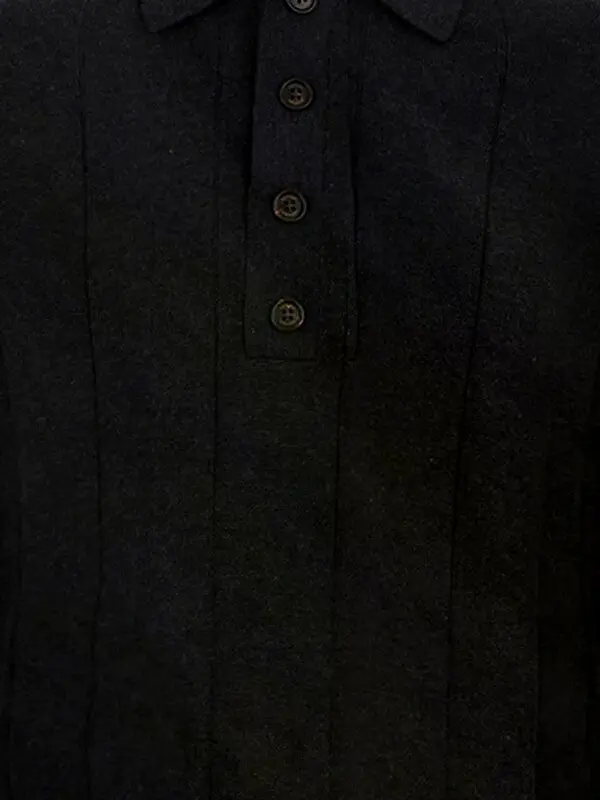 Eleventy Long-sleeve Ribbed Polo Shirt