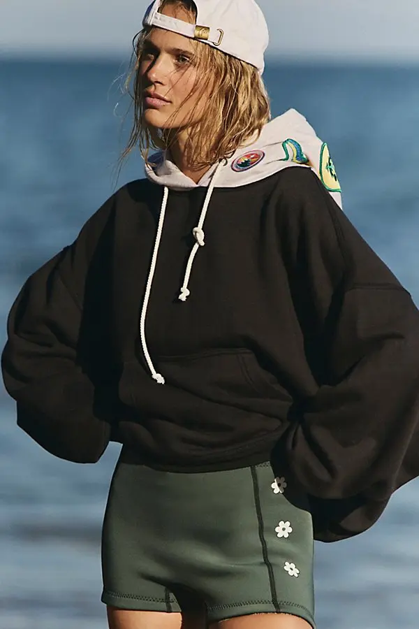 Free People Patch Hoodie