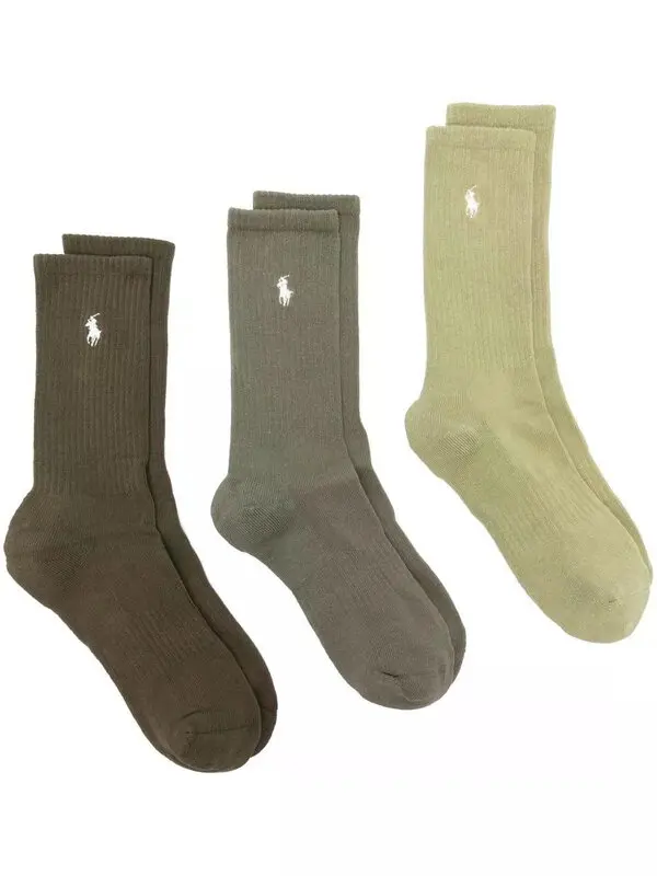 Polo Ralph Lauren Athletic Crew Socks Pack Of 3