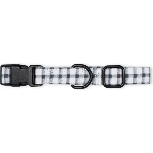 FRINGE STUDIO Painted Gingham Dog Collar - Black