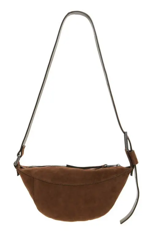 ALLSAINTS Suede Crossbody Bag - Fango Brown