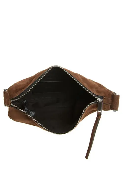 ALLSAINTS Suede Crossbody Bag - Fango Brown