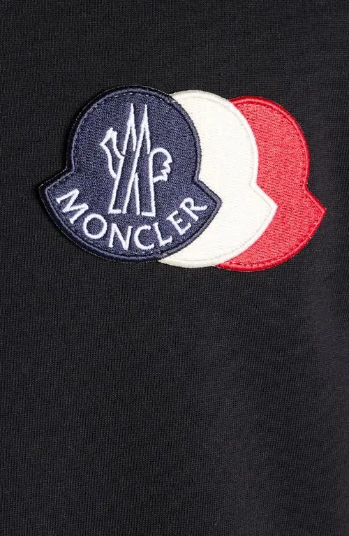 Moncler Logo Patch Cotton T-shirt - Dark Navy Blue