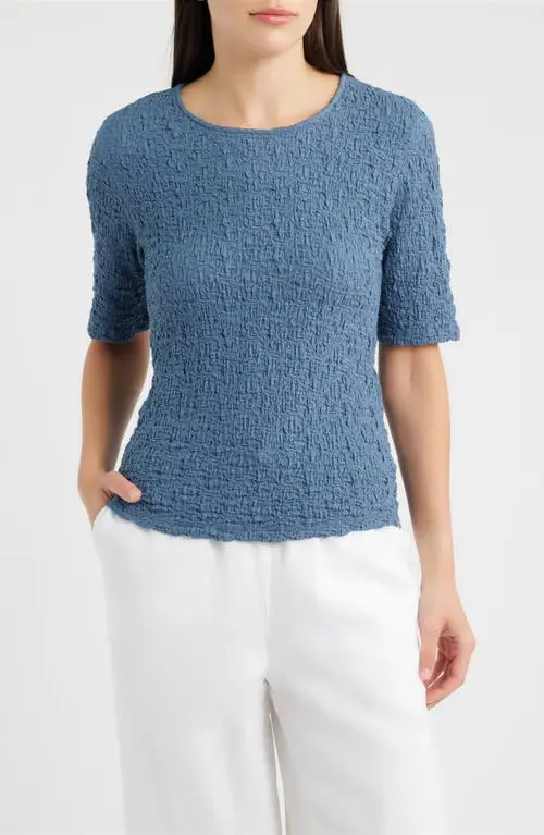 Eileen Fisher Crewneck Textured T-shirt - Cldsp