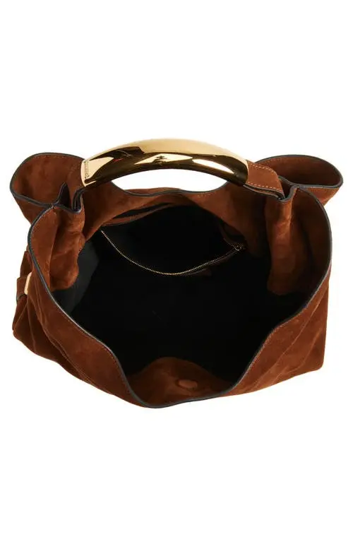Moschino Suede Hobo Bag - Brown