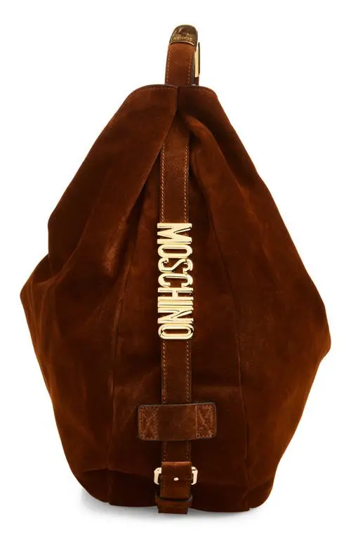 Moschino Suede Hobo Bag - Brown
