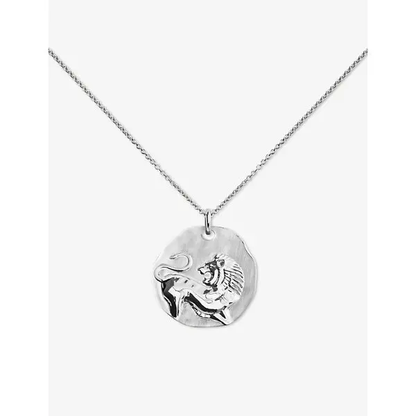 Monica Vinader Leo Zodiac Sterling- Pendant Necklace - Silver