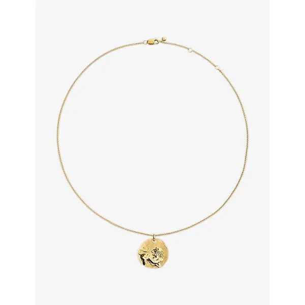 Monica Vinader Leo Zodiac Pendant Necklace - Gold