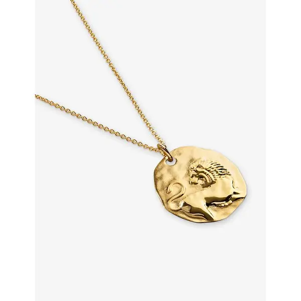 Monica Vinader Leo Zodiac Pendant Necklace - Gold