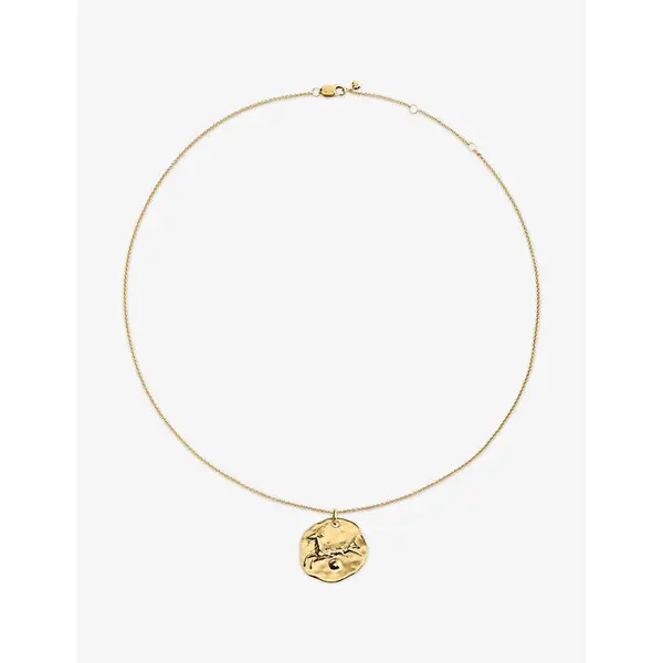 Monica Vinader Capricorn Zodiac Pendant Necklace - Gold