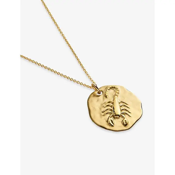 Monica Vinader Scorpio Zodiac Pendant Necklace - Gold