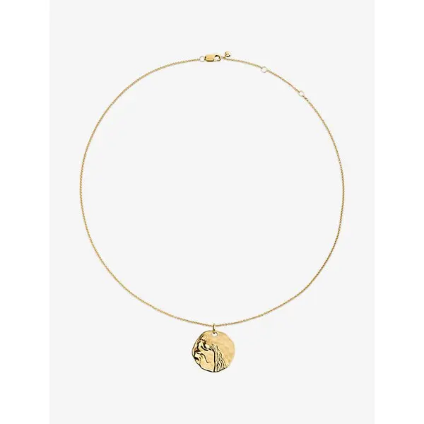 Monica Vinader Aquarius Zodiac Vermeil Pendant Necklace - Gold