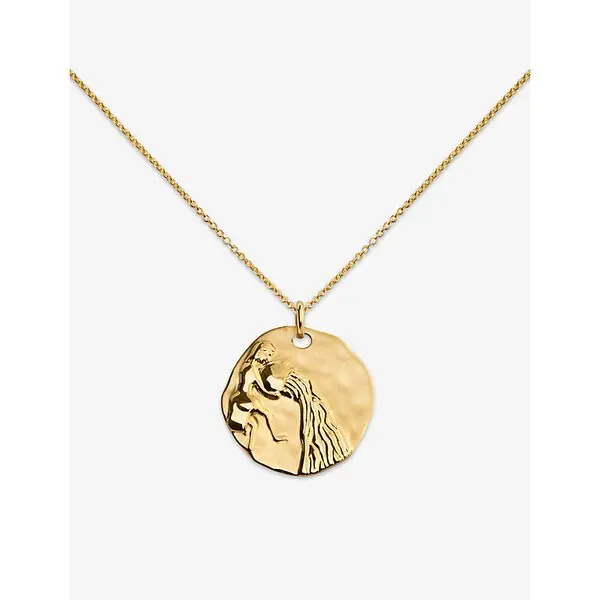 Monica Vinader Aquarius Zodiac Vermeil Pendant Necklace - Gold