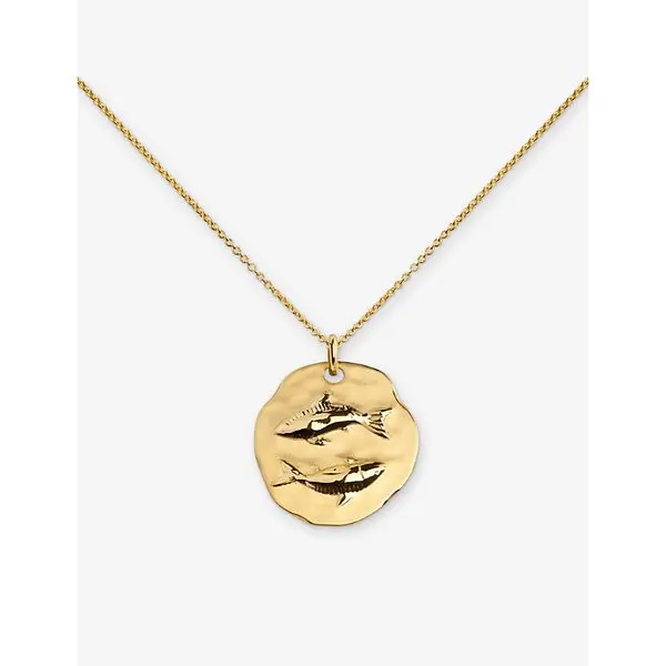 Monica Vinader Pisces Zodiac Pendant Necklace - Gold