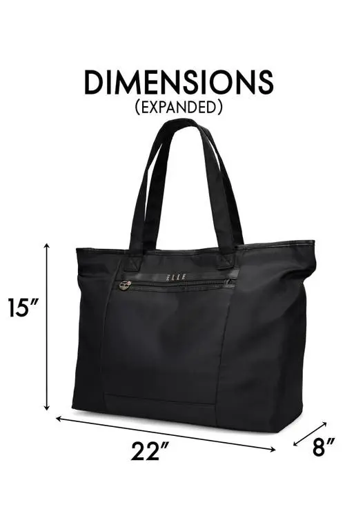 ELLE Rendezvous 38l Twill Weekender Duffel Bag - Black