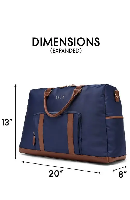 ELLE Luxe Journey 30l Weekender Duffle Bag
