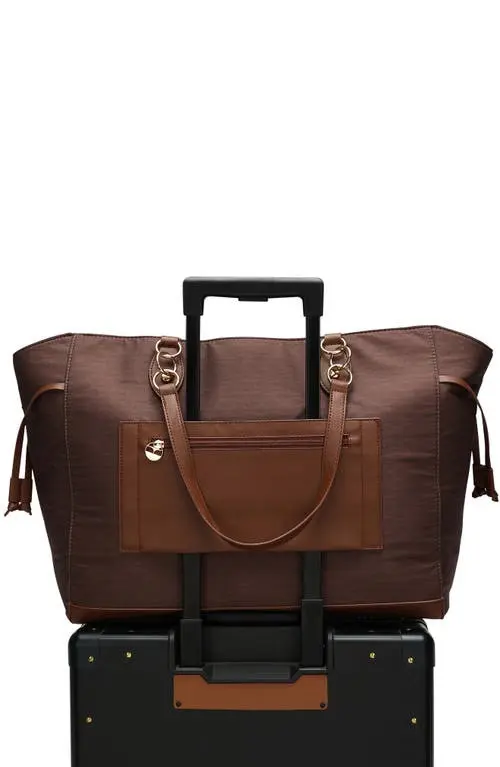 ELLE Eleganza 32l Monogram Weekender Duffel Bag - Brown