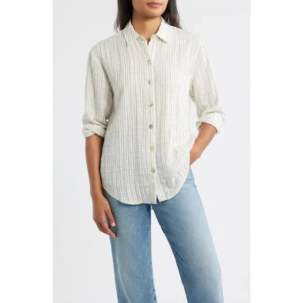 Bella Dahl Striped Boyfriend Shirt