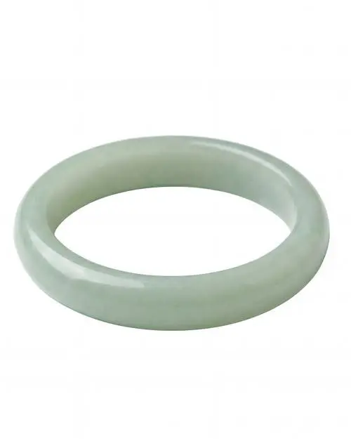 SEREE Opaque Jade Stone Bangle - Light Green